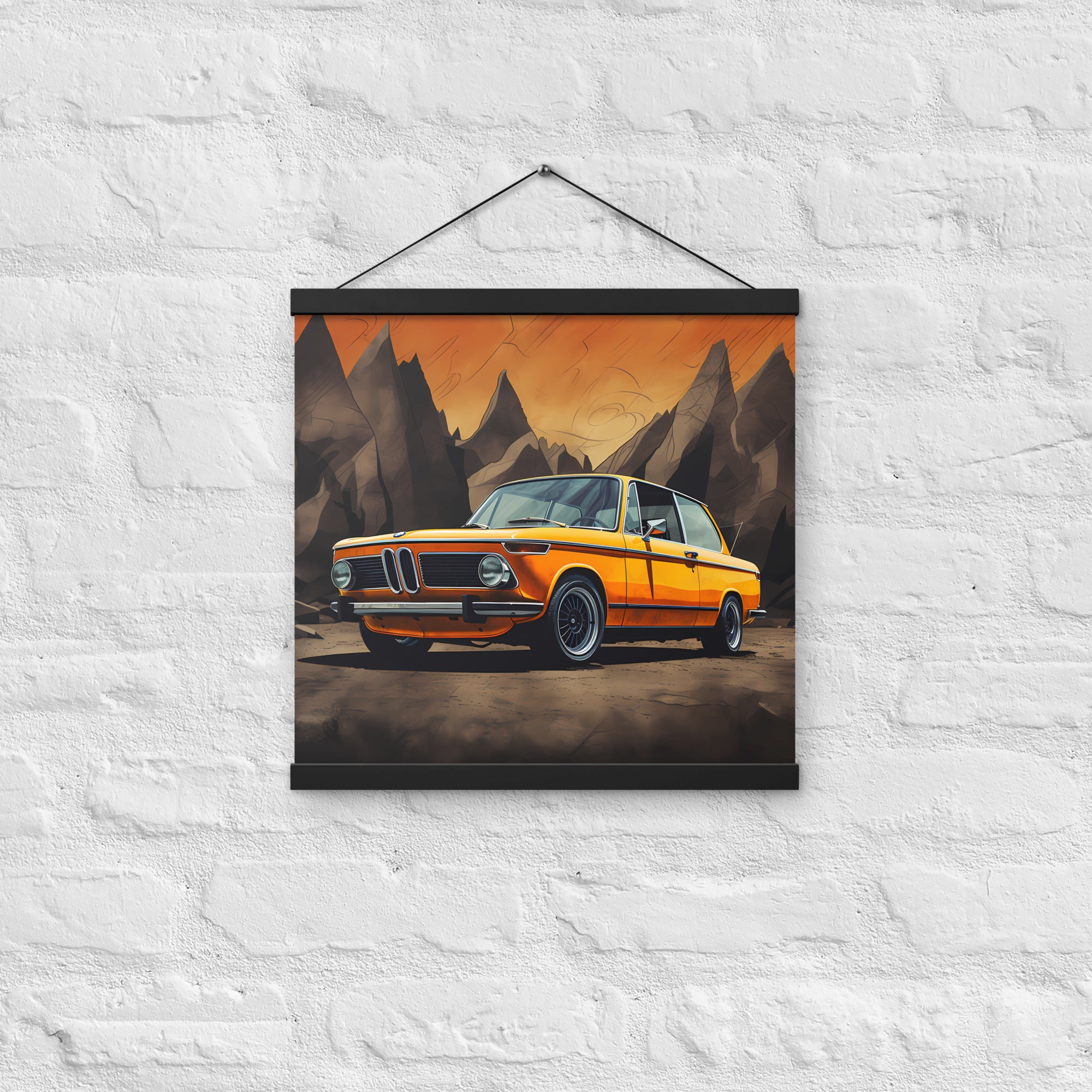 Alpine Sunset Drive: Inka BMW 2002 Poster with hangers – 2002FAQ