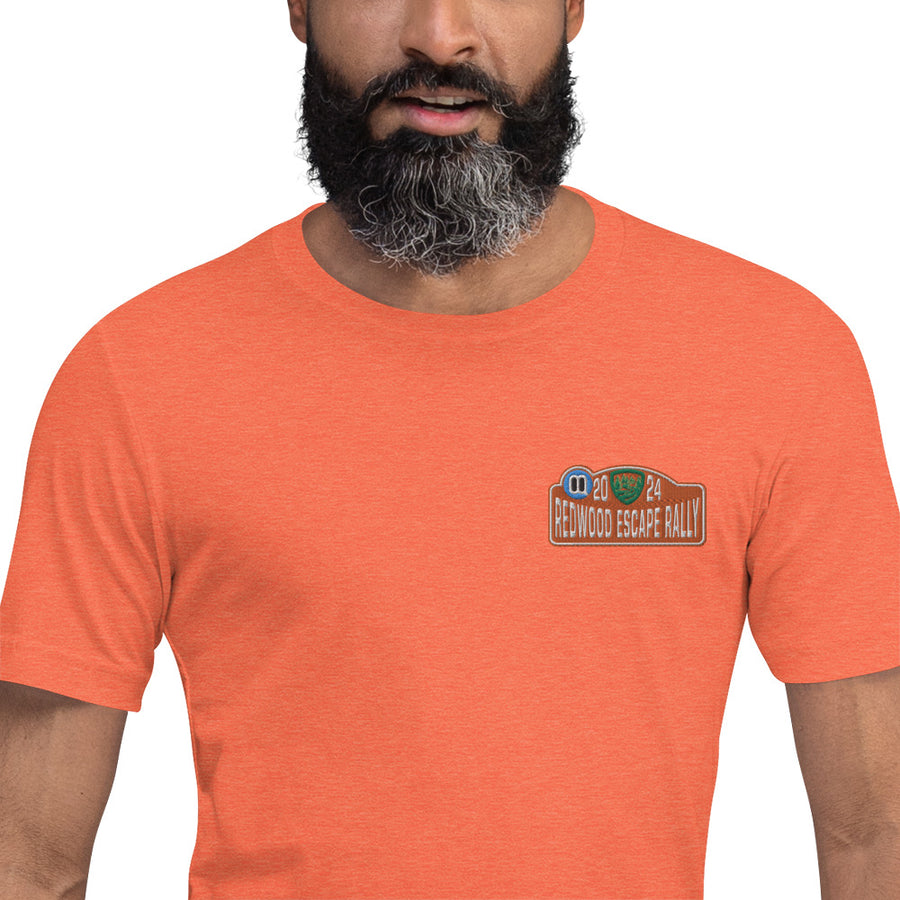 Redwood Escape Rally 2024 Embroidered T-Shirt – 2002FAQ